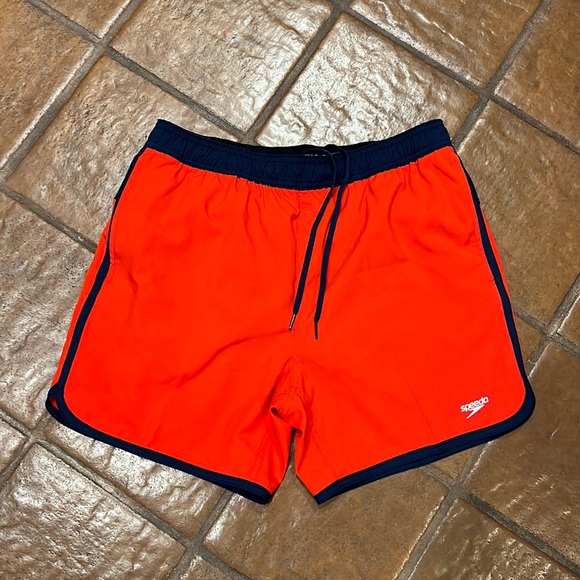 Speedo | Swim | Mens Speedo Bathing Suit Trunks Red Blue Athletic ...
